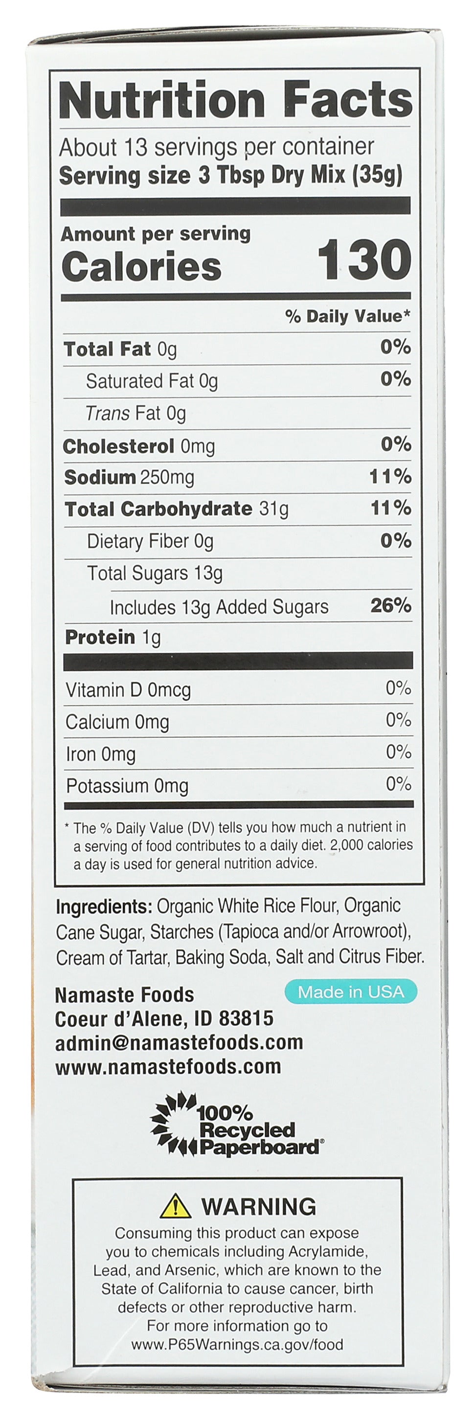 Organic Quick Bread & Muffin Mix, 16 oz – Namaste Foods