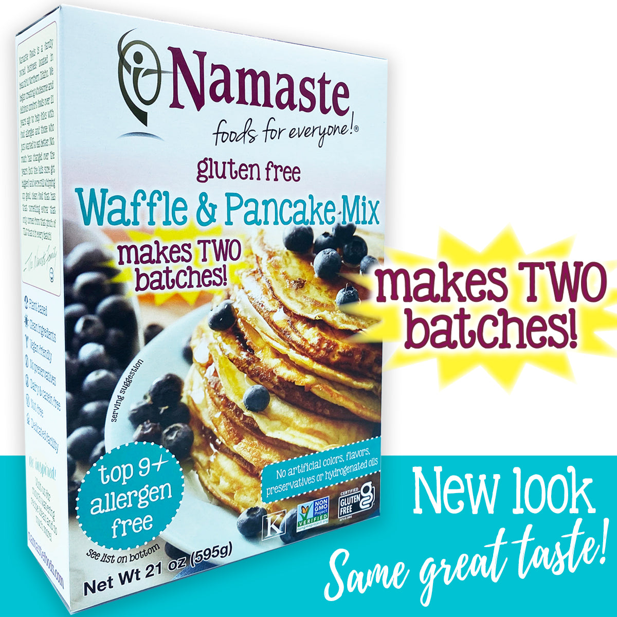 Waffle & Pancake Mix, 21 oz – Namaste Foods